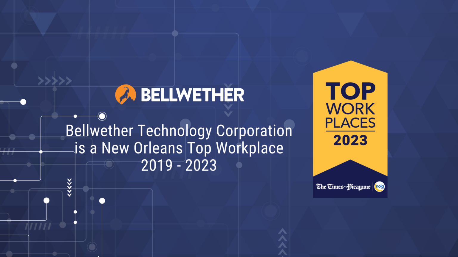 Bellwether Technology Corporation is a New Orleans Top Workplace 2019-2023